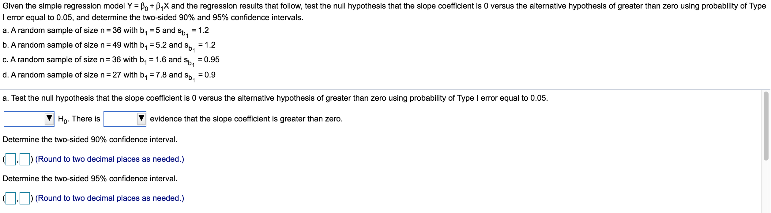 Solved Given the simple regression model Y = Bo + B,X and | Chegg.com