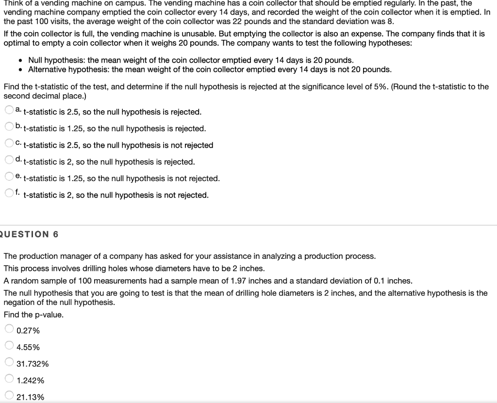 Solved Think of a vending machine on campus. The vending | Chegg.com