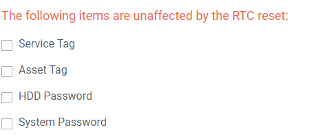 Solved The following items are unaffected by the RTC reset: | Chegg.com