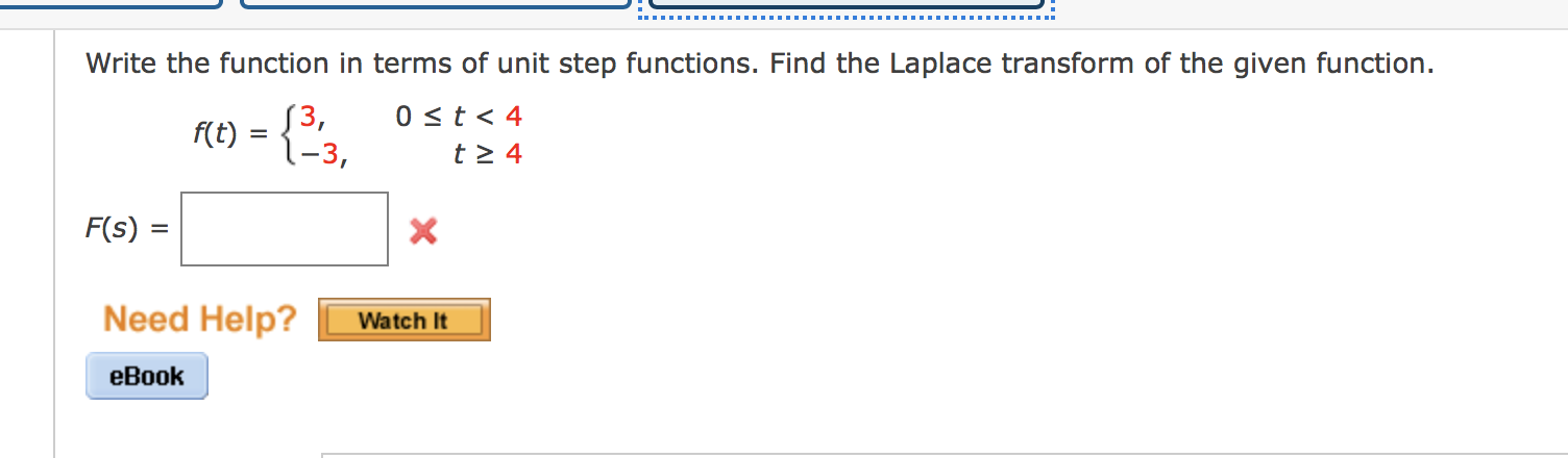 Solved Write the function in terms of unit step functions. | Chegg.com