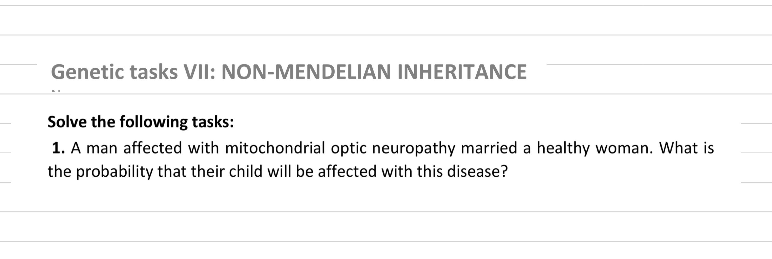 Solved Non-Mendelian Inheritance I have answers for | Chegg.com