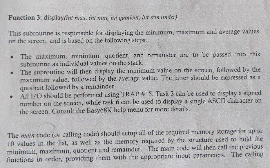 I need to write an Assembly program to input a list | Chegg.com