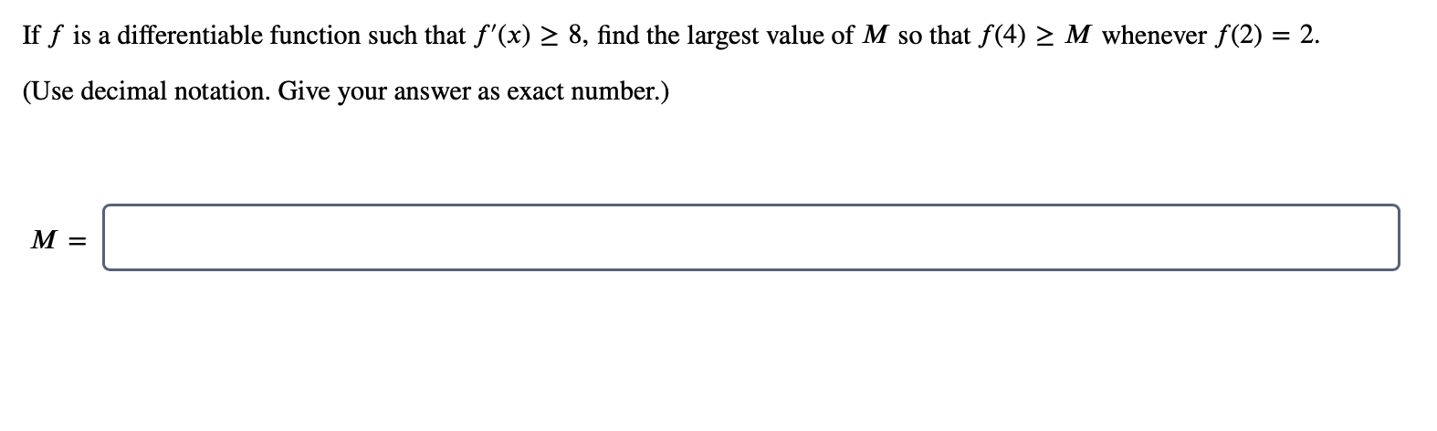 Solved If f is a differentiable function such that f'(x) > | Chegg.com