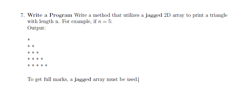 Solved 7. Write a Program Write a method that utilizes a | Chegg.com