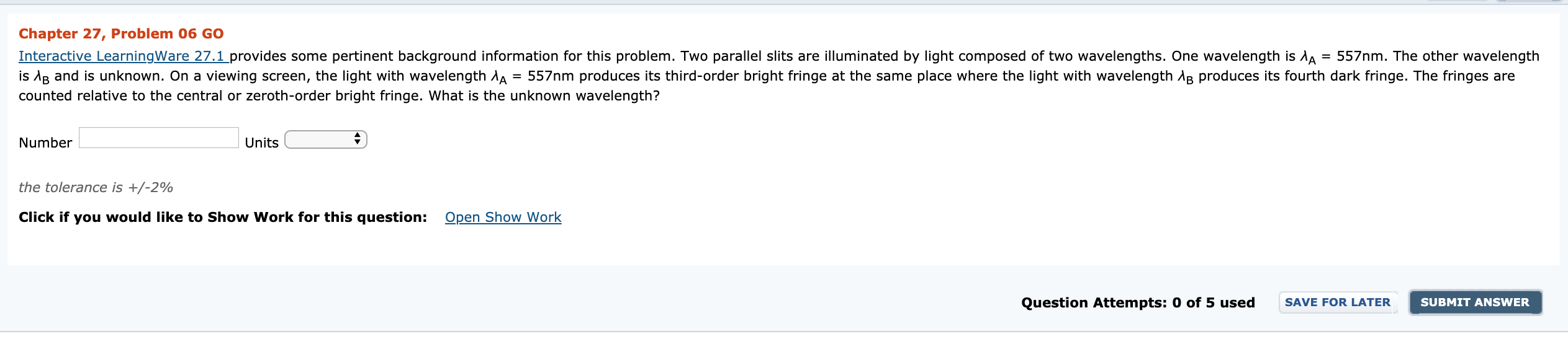 Solved Chapter 27, Problem 06 GO Interactive Learning Ware | Chegg.com