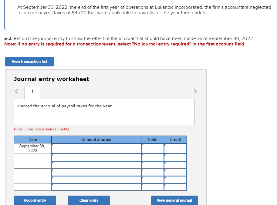Solved At September 30, 2022, the end of the first year of | Chegg.com