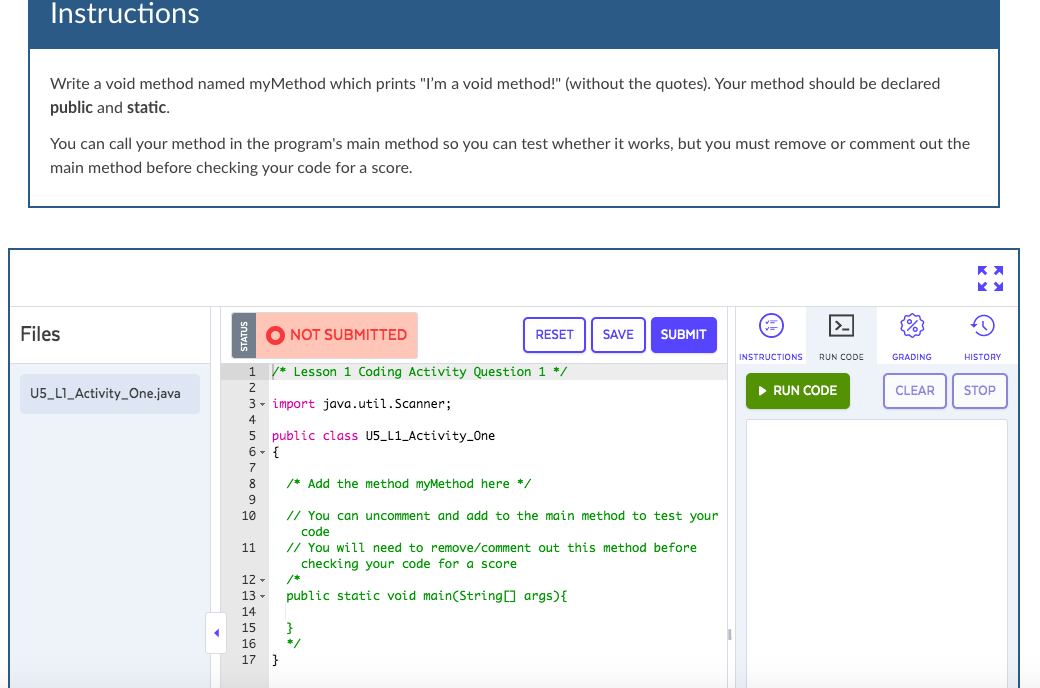 Solved Write a void method named myMethod which prints Solved Write a void method named myMethod which prints