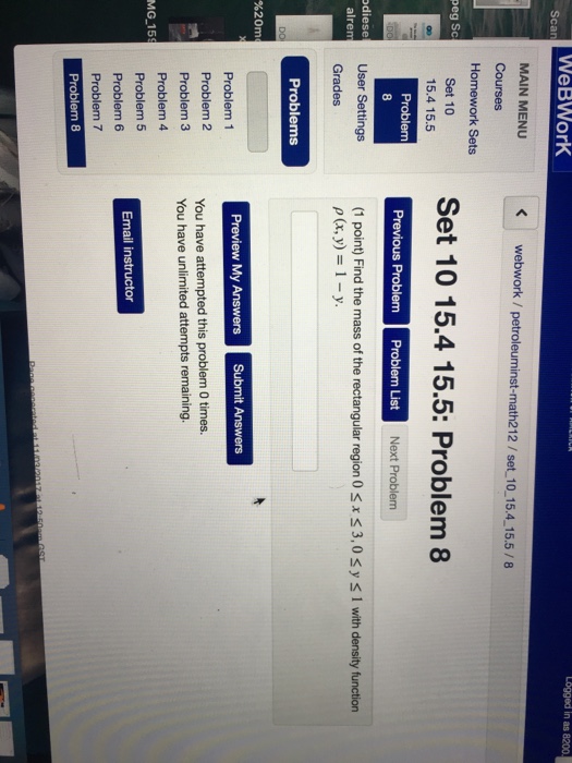 Solved webwork/ petroleuminst-math212/set 10 15.4 15.5/1 x, | Chegg.com