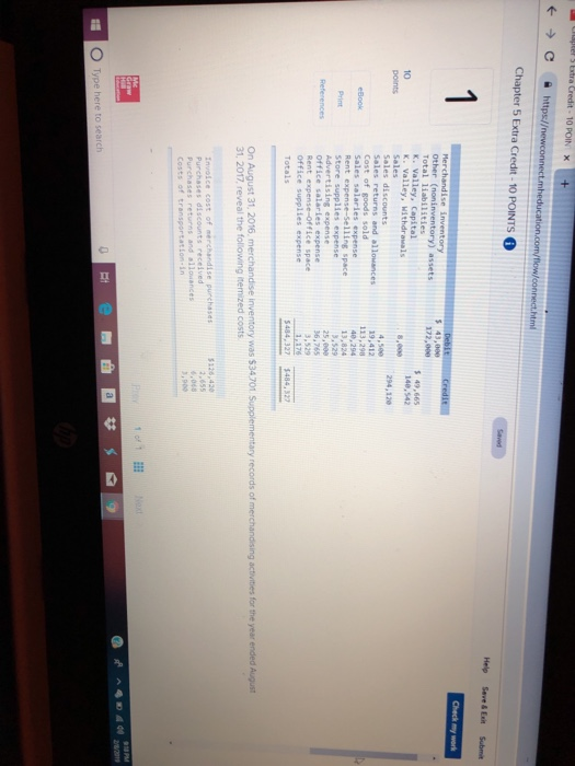 Solved Chapter 5 Extra Credit-10 POINTS by entering your 10 | Chegg.com