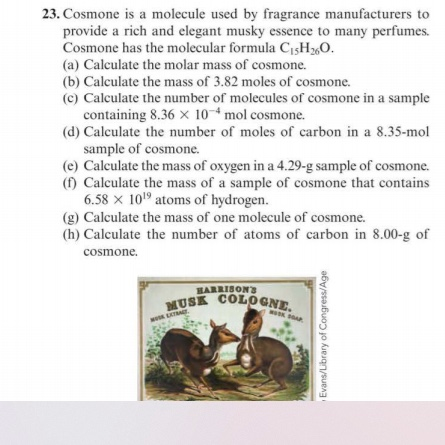 Solved 23. Cosmone is a molecule used by fragrance | Chegg.com