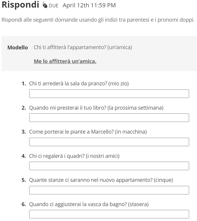 Rispondi alle seguenti domande usando gli indizi tra | Chegg.com