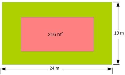 Solved On a rectangular site 24 m long by 18 m wide, a | Chegg.com