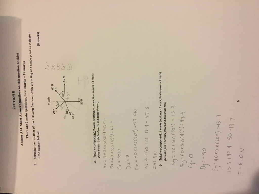 Solved SECTION B Answer ALL Short Answer Questions on this | Chegg.com