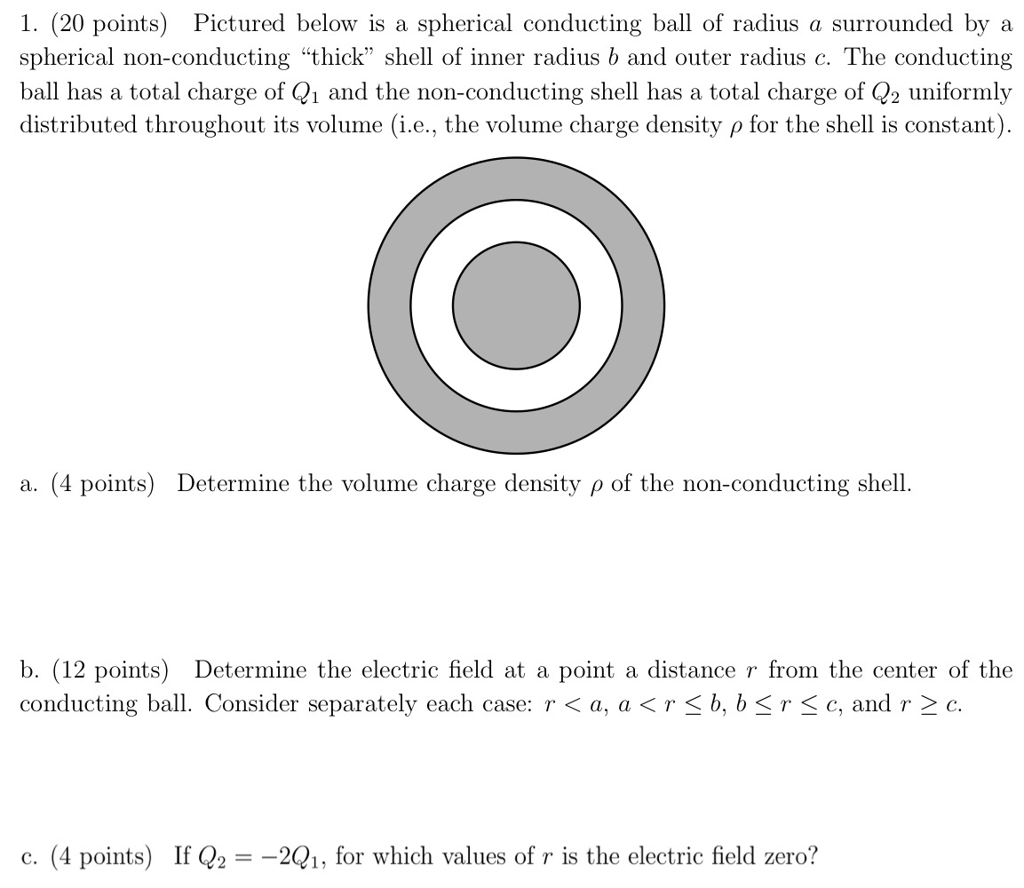 Solved (20 ﻿points) ﻿Pictured below is a spherical | Chegg.com