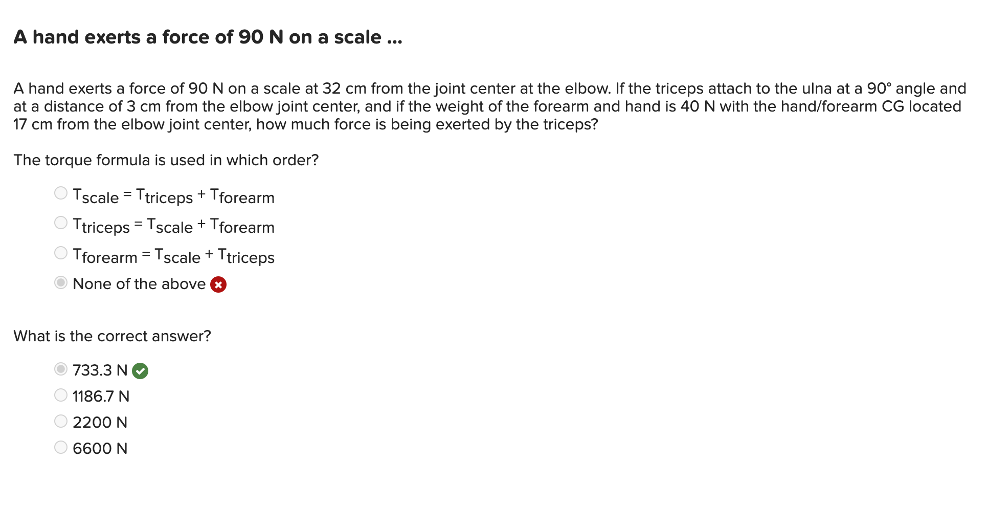 Solved A hand exerts a force of 90 N on a scale... A hand | Chegg.com