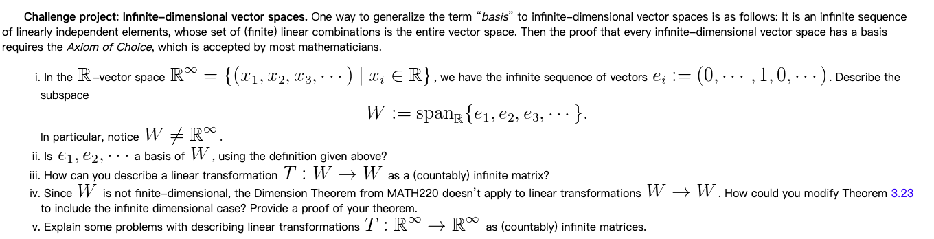 Solved Challenge Project Infinite Dimensional Vector