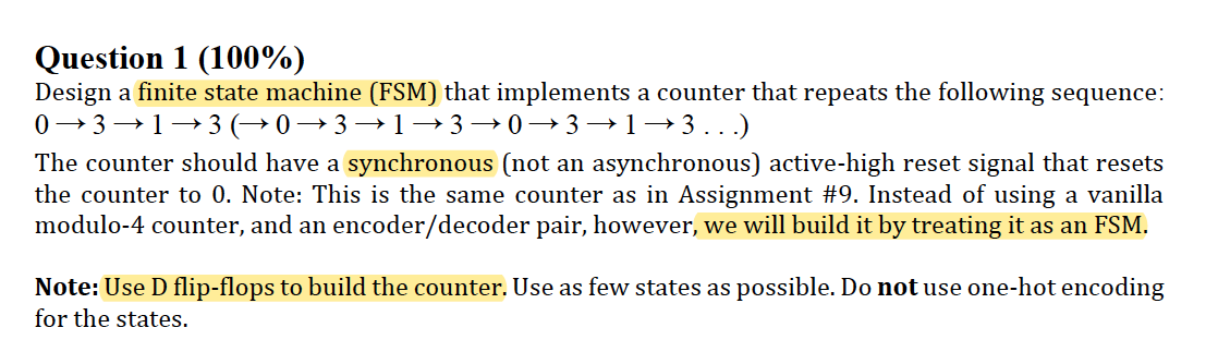 Solved Show the state diagram and the state table | Chegg.com