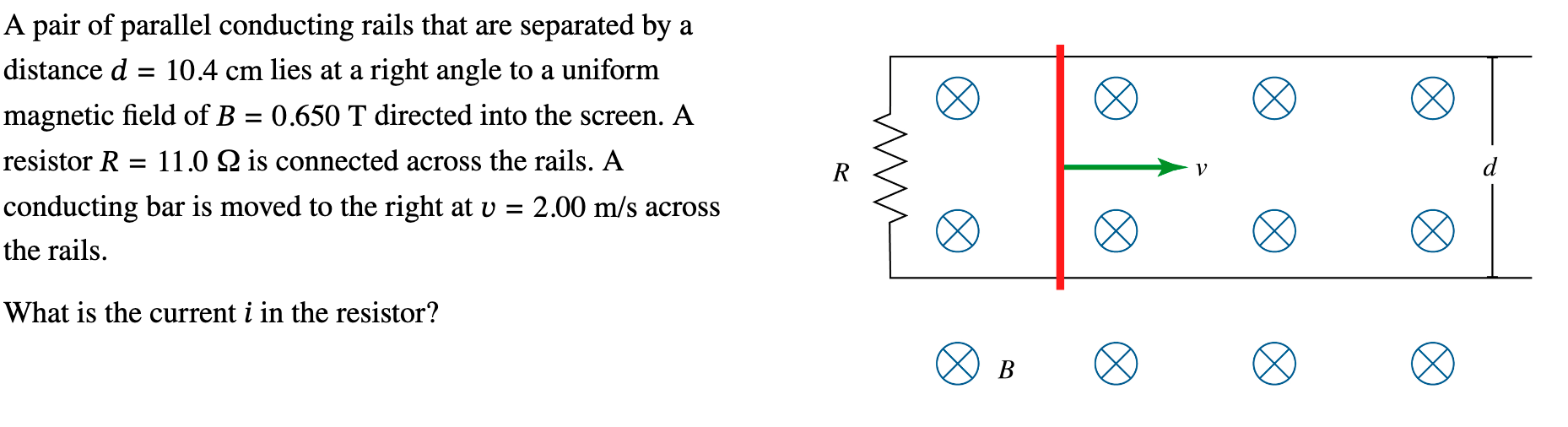 Solved A pair of parallel conducting rails that are | Chegg.com
