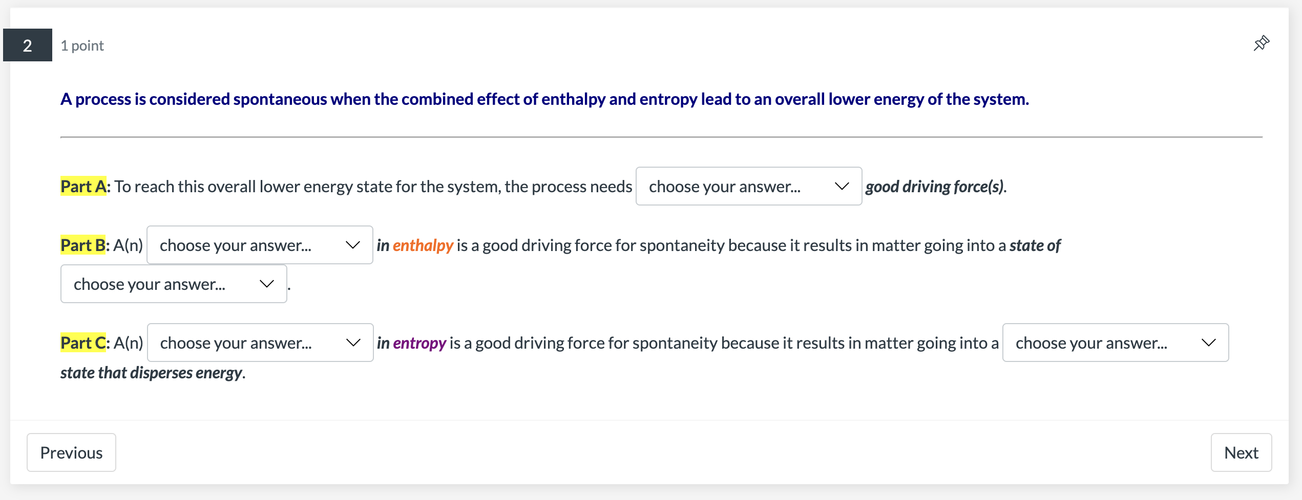 Solved For part A drop-down options:-no/two/at least oneFor | Chegg.com
