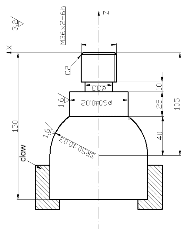 Solved Write a machining program to machine the part shown | Chegg.com