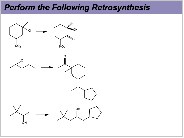 Solved Perform the Following Retrosynthesis *** •он NOZ 안·연 | Chegg.com