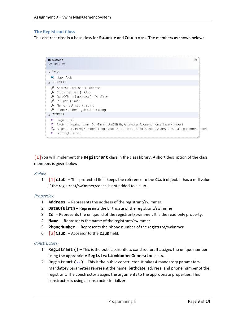 Programming II Assignment 3 Once you are done with | Chegg.com