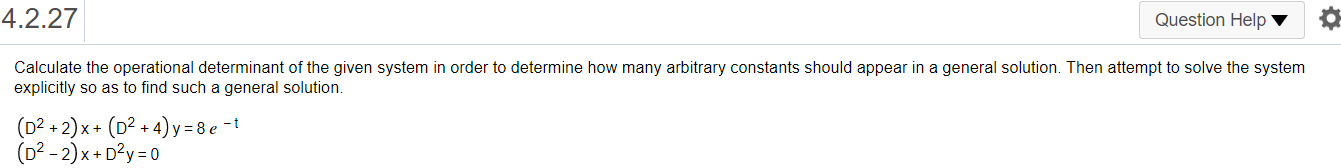 Solved 4.2.27 Question Help Calculate the operational | Chegg.com