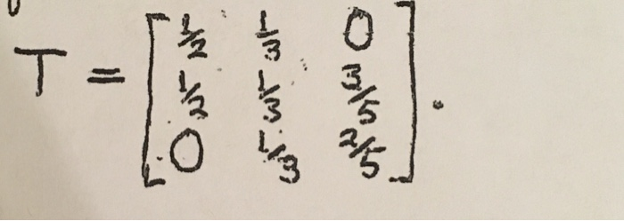 Solved Find the equilibrium distribution of the transition | Chegg.com