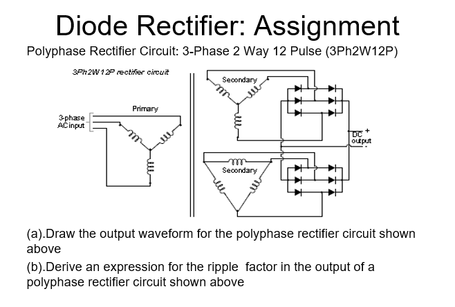 Solved Diode Rectifier: Assignment Polyphase Rectifier | Chegg.com