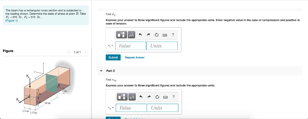 Solved The beam has a rectangular cross section and is | Chegg.com