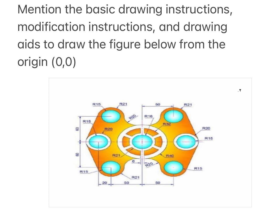 Solved Mention the basic drawing instructions, modification | Chegg.com