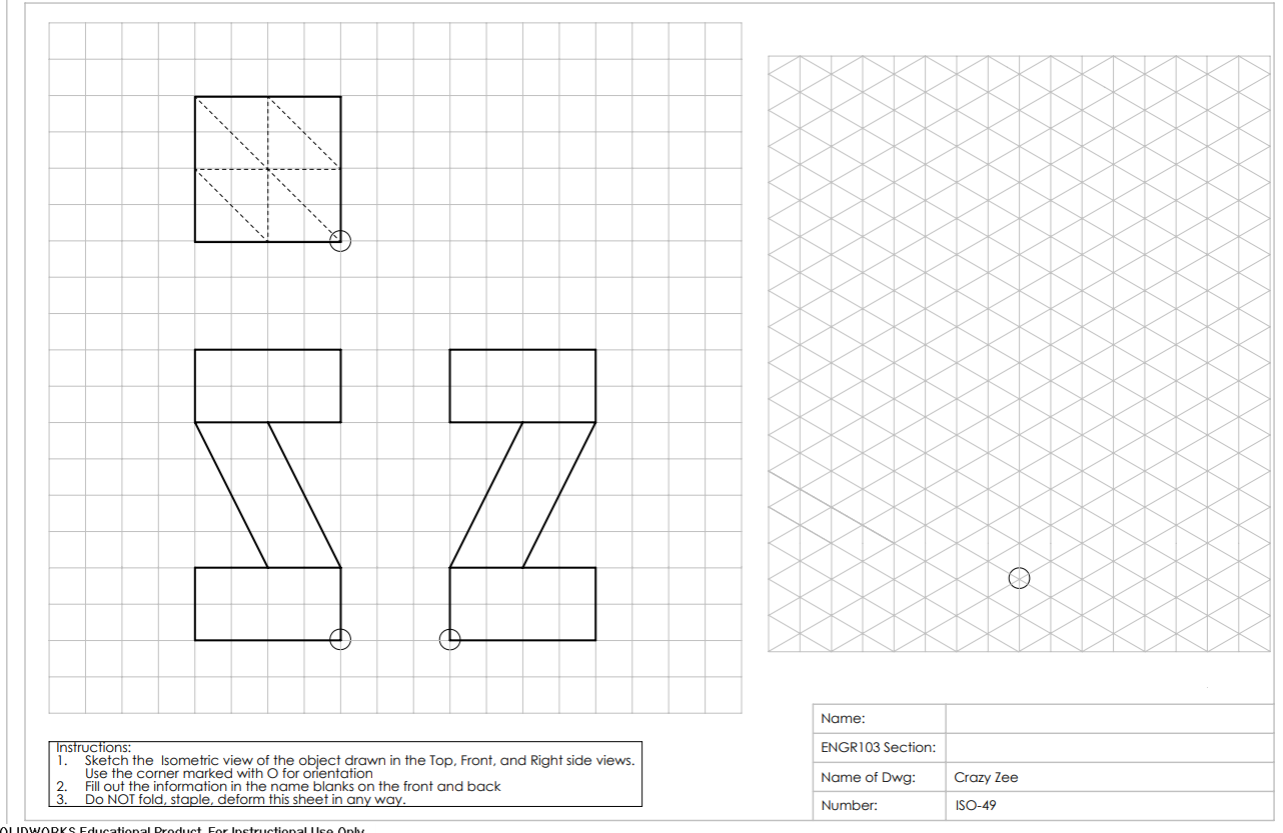 SZ 0 Name: ENGR103 Section: Instructions: 1. Sketch | Chegg.com