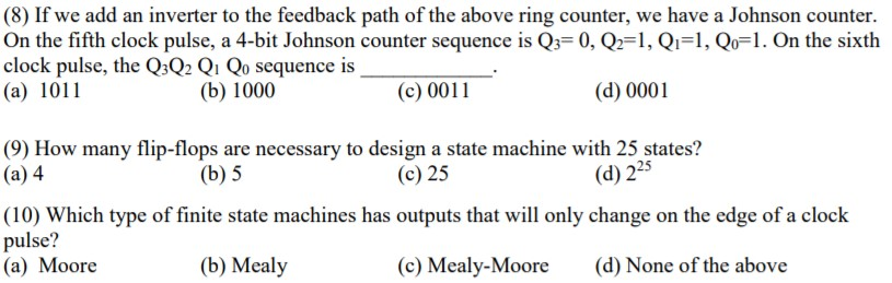 Solved Q1. Multiple-choice questions. Circle ONLY ONE that | Chegg.com