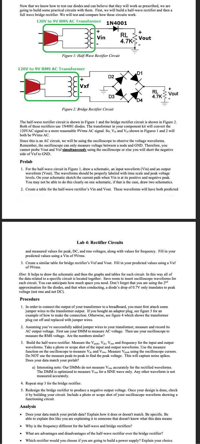 Now that we know how to test our diodes and can | Chegg.com