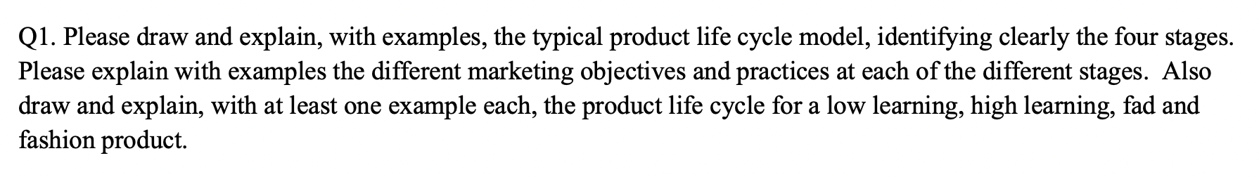 Solved Q1. Please draw and explain, with examples, the | Chegg.com