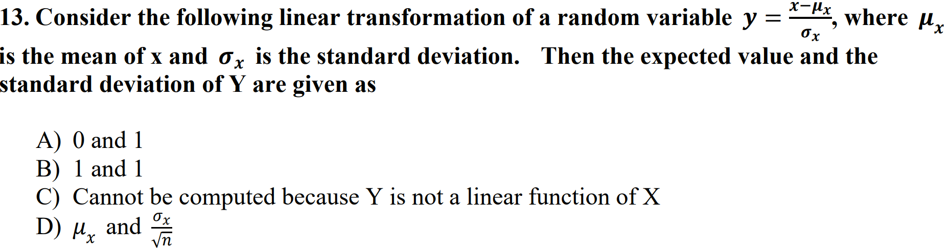Solved 13. Consider the following linear transformation of a | Chegg.com