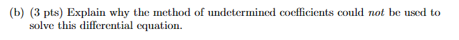 Solved (1) For the differential equation 3y′′−6y′+6y=exsecx | Chegg.com