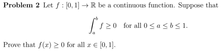 Solved Problem 2 Let F [0 1] → R Be A Continuous