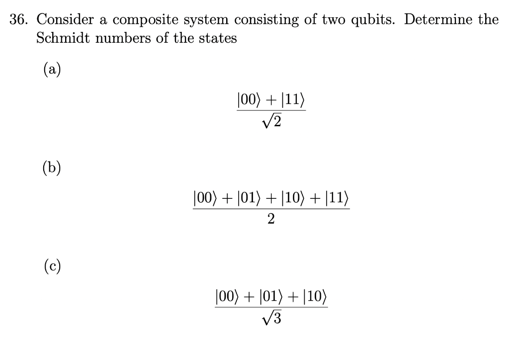 Solved 36. Consider a composite system consisting of two | Chegg.com