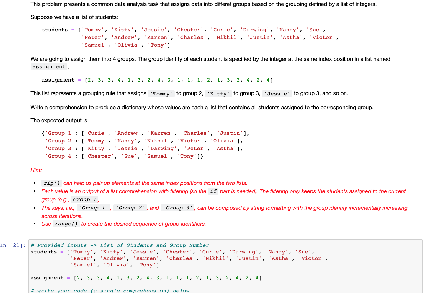 Solved This problem presents a common data analysis task | Chegg.com