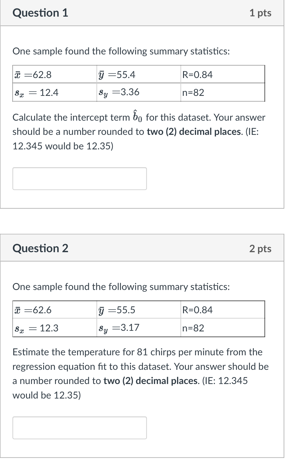Solved One sample found the following summary statistics: | Chegg.com
