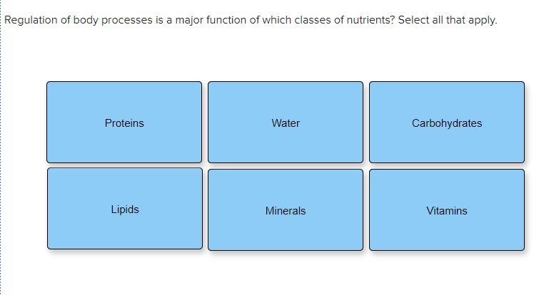 Solved Regulation of body processes is a major function of | Chegg.com