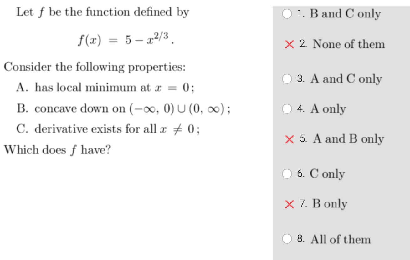 Solved Let f be the function defined by 1. B and C only | Chegg.com
