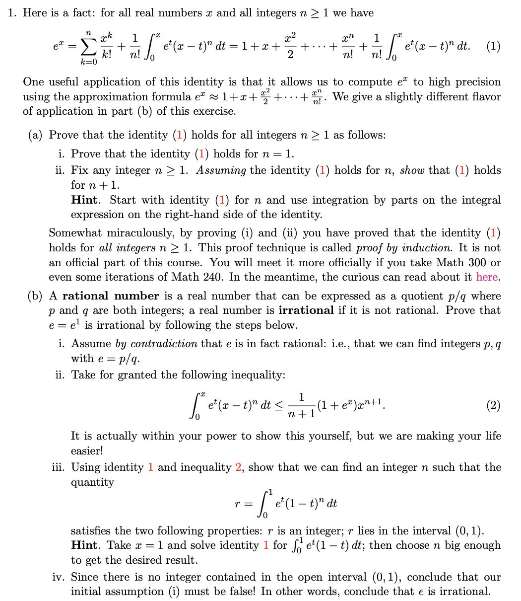 Solved 1. Here is a fact: for all real numbers x and all | Chegg.com