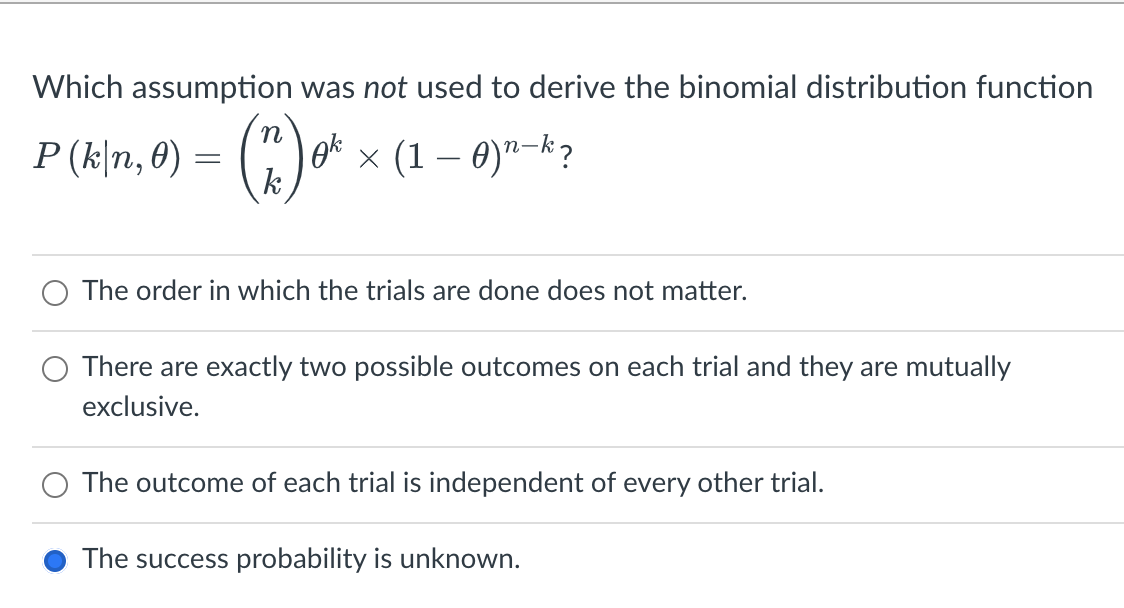 Solved Hi, Why is the answer Not D, "the success probability | Chegg.com