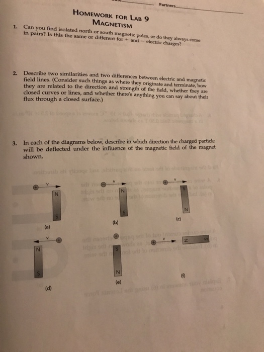 Solved HOMEWORK FOR LAB 9 MAGNETISM Can you find isolated | Chegg.com