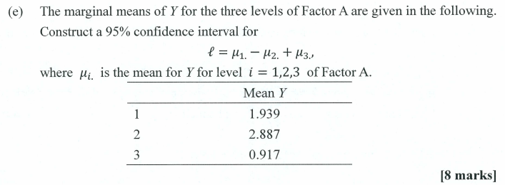 Solved A study of the effects of two factors, A and B, on an | Chegg.com