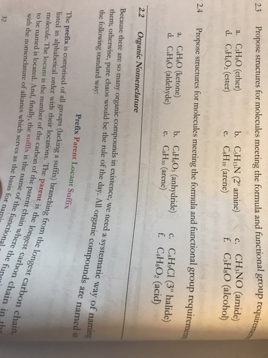 Solved 2.4 propose structures for molecules meeting the | Chegg.com