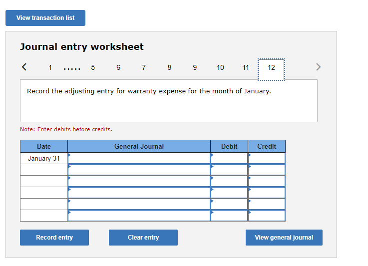 Solved Journal entry worksheet