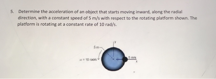 Solved 5. Determine the acceleration of an object that | Chegg.com